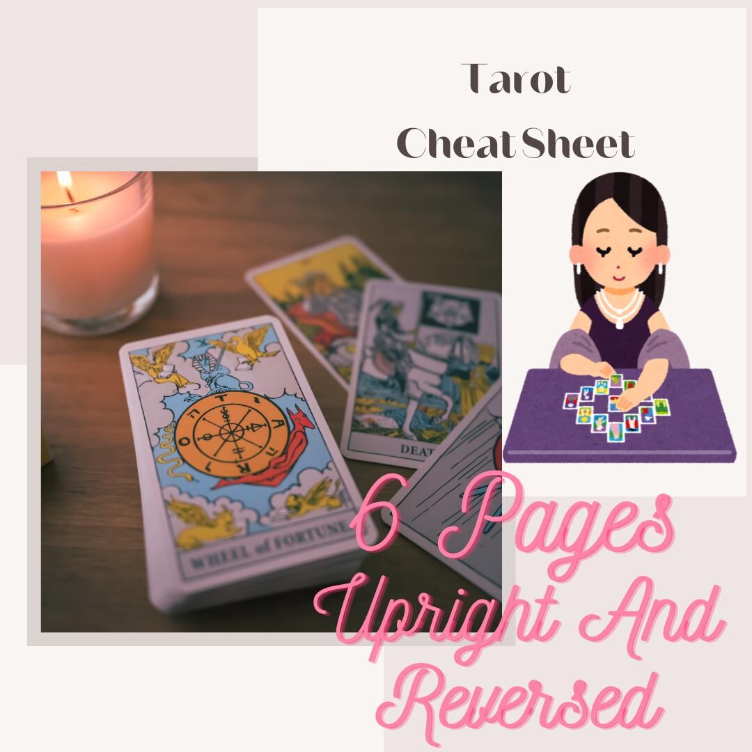 Tarot Symbolism Cheat Sheets | for Beginner or Advanced Tarot Readers ...