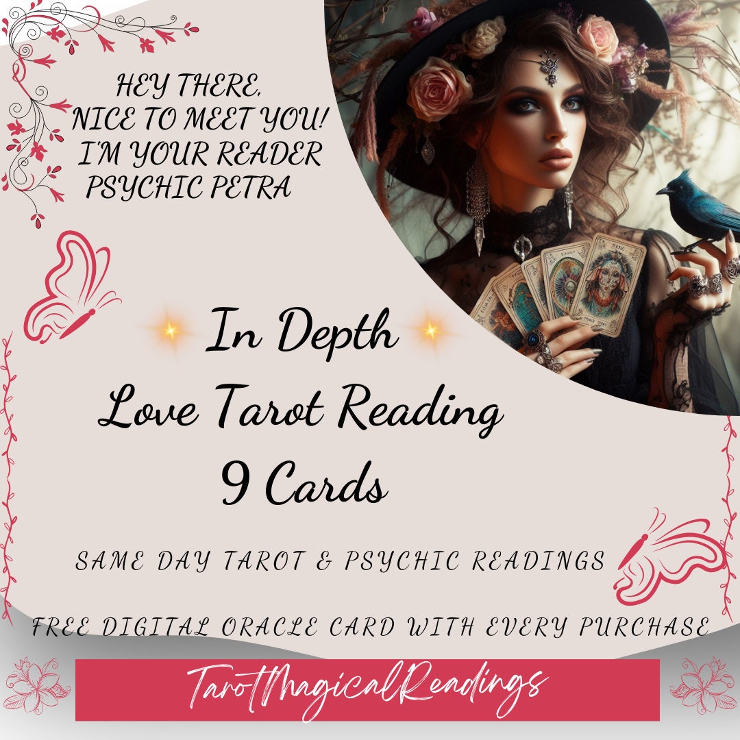 In Depth Love Reading 9 Cards, in Depth Tarot Reading, Same Day Tarot ...