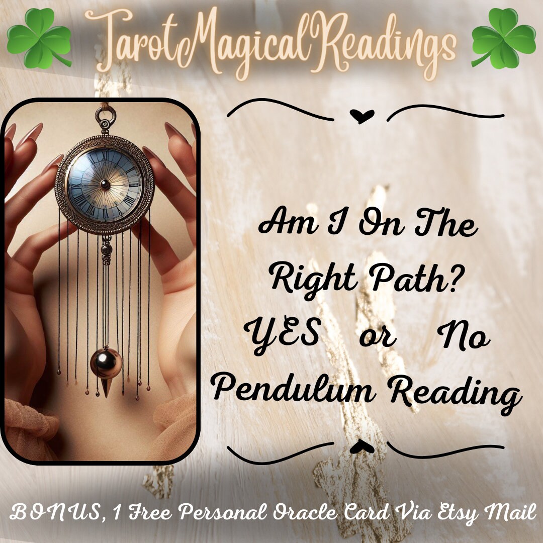 Am I on the Right Path Pendulum and Small Tarot Answer on Same Day Reading - Etsy