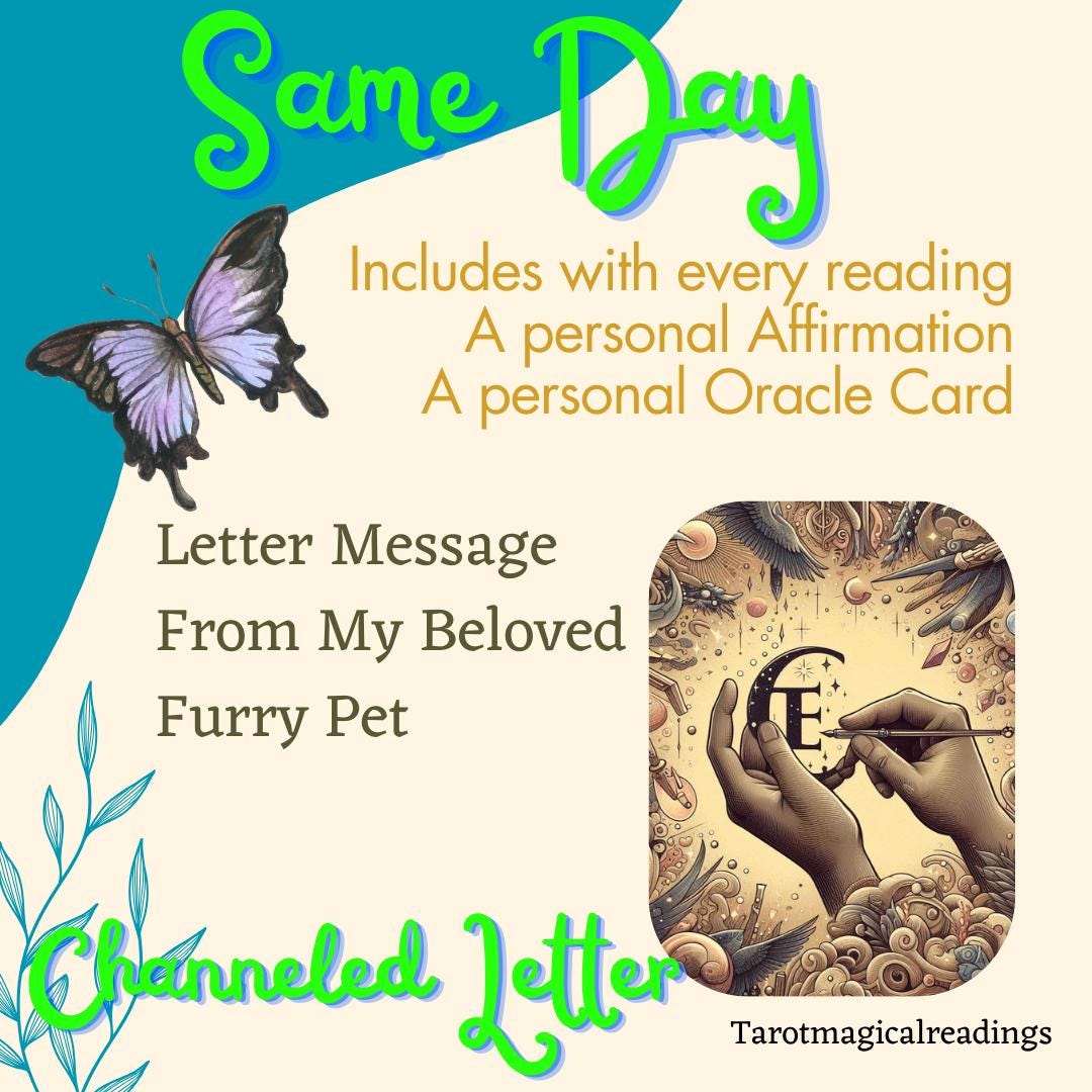 Message From Your Beloved Furry Friend Psychic Reading Gift Personal ...