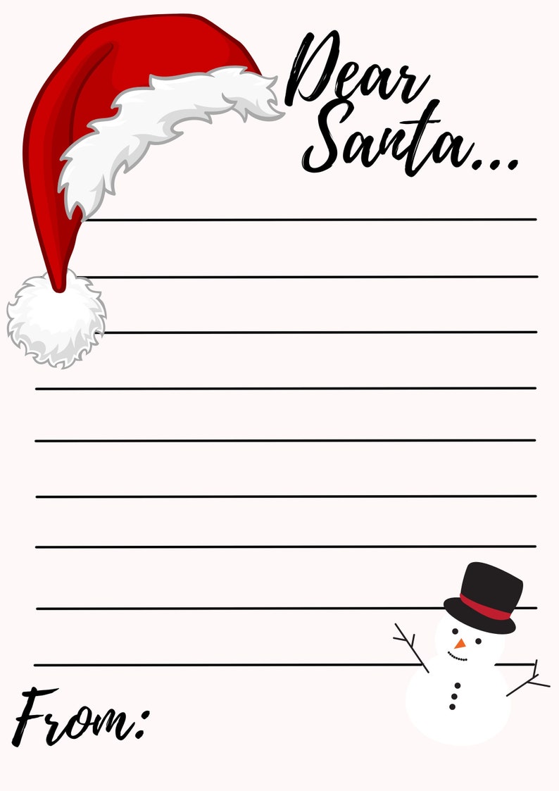 Santa Letter A4 Instant Download Christmas Letter - Etsy