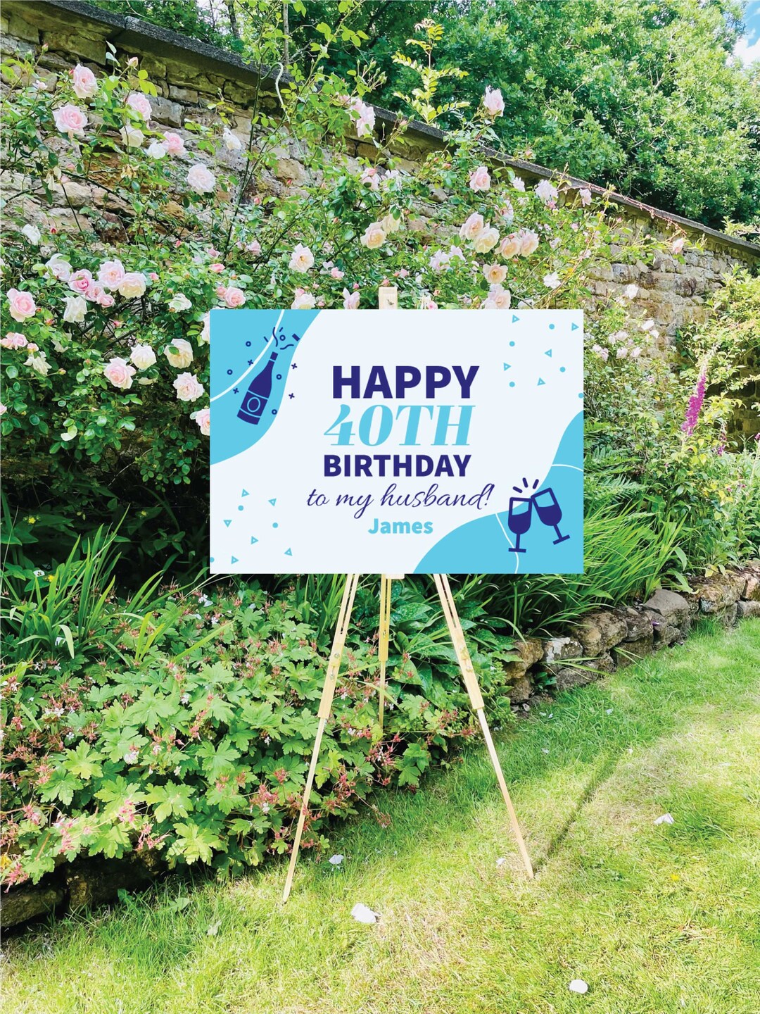 A2 A3 A4 Personalised Happy Birthday Sign Printed Poster Foam Board ...