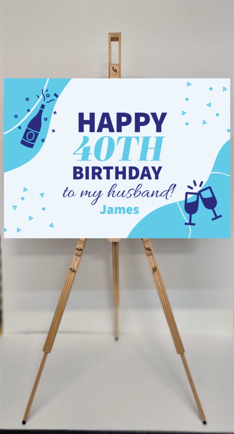 A2 A3 A4 Personalised Happy Birthday Sign Printed Poster Foam Board ...