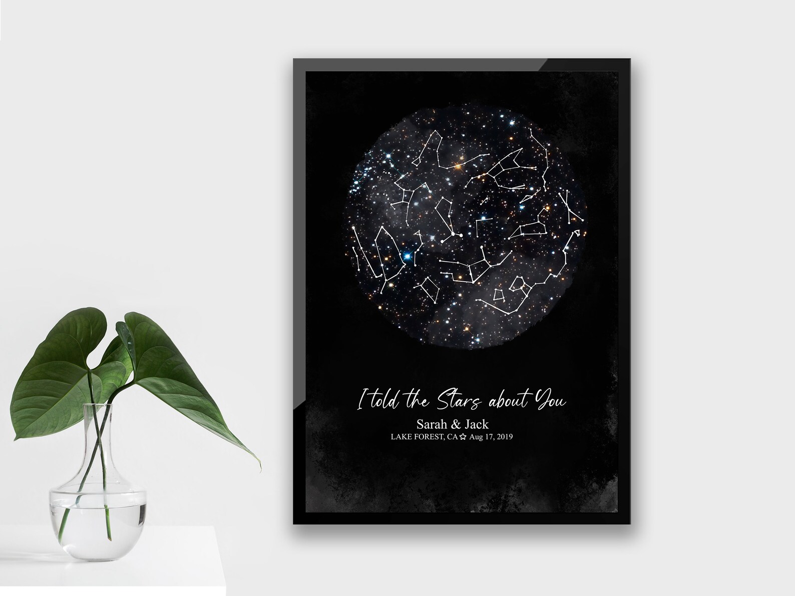 Personalised Accurate Constellation Map by Date Night Sky - Etsy