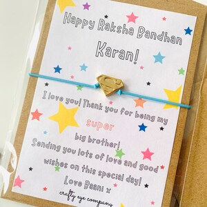 Personalised Raksha Bandhan Rakhi With Card and Envelope for Brother ...