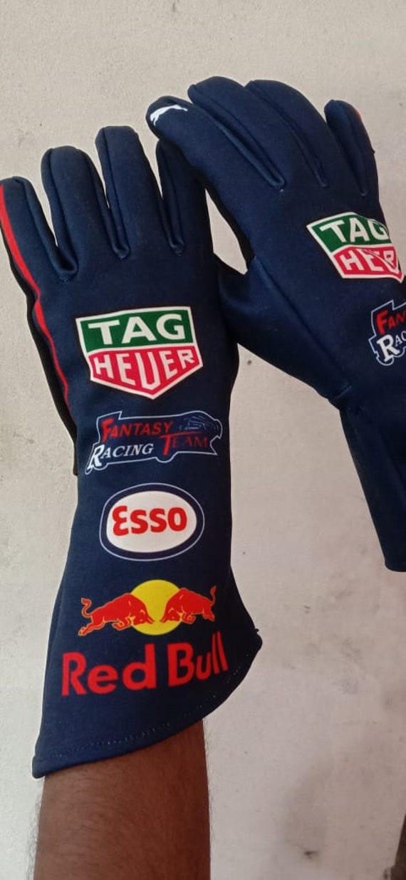 Red Bull Gloves Go Karting Racing Gloves Redbull Gloves - Etsy