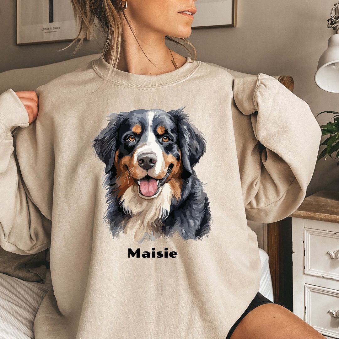 Personalized Bernese Mountain Dog Sweatshirt, Pet Lover Gift, Animal ...