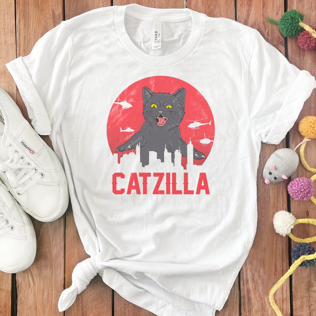 Catzilla T-shirt - Etsy