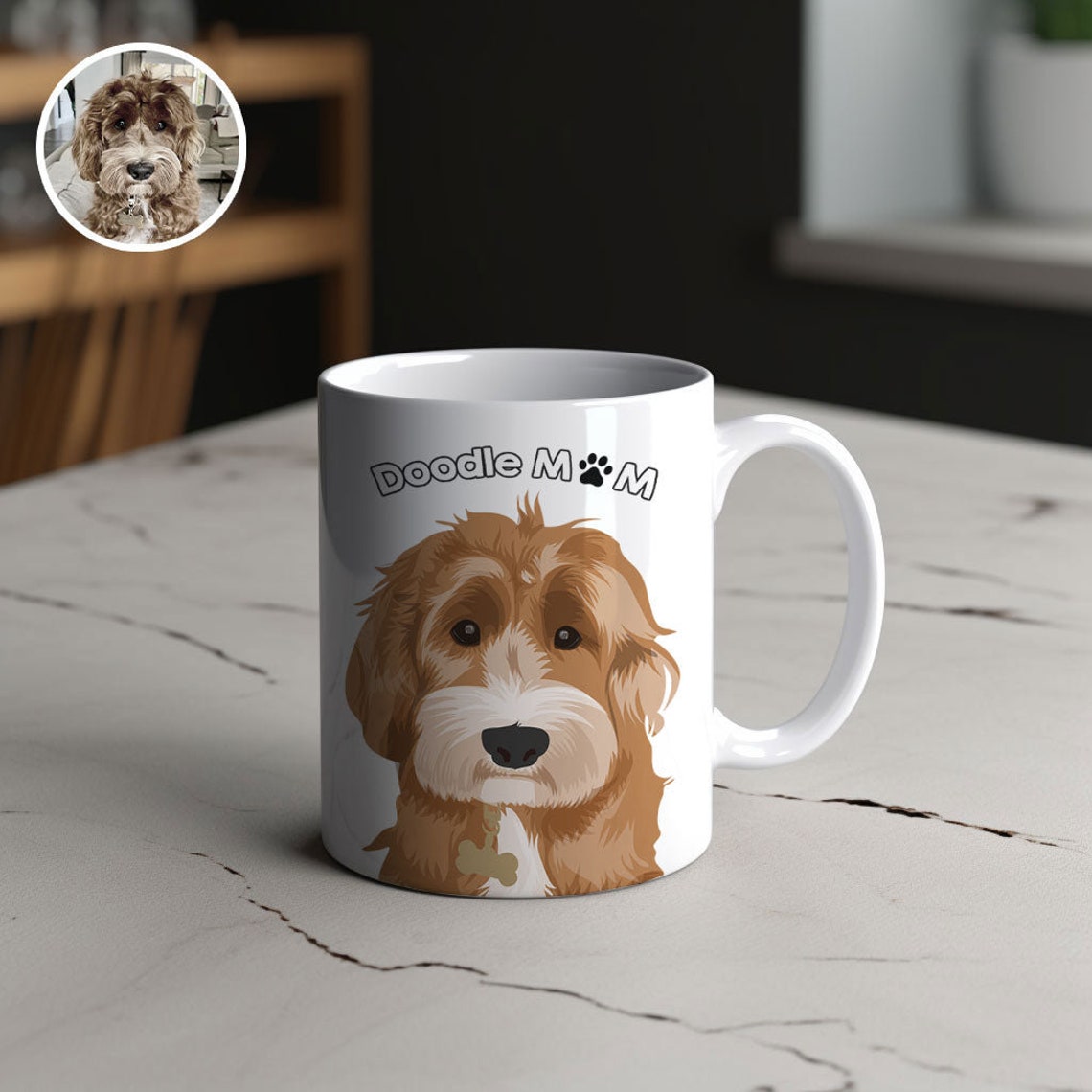 Custom Pet Mug Using Pet Photo, Personalized Pet Mug, Dog Coffee Mug ...