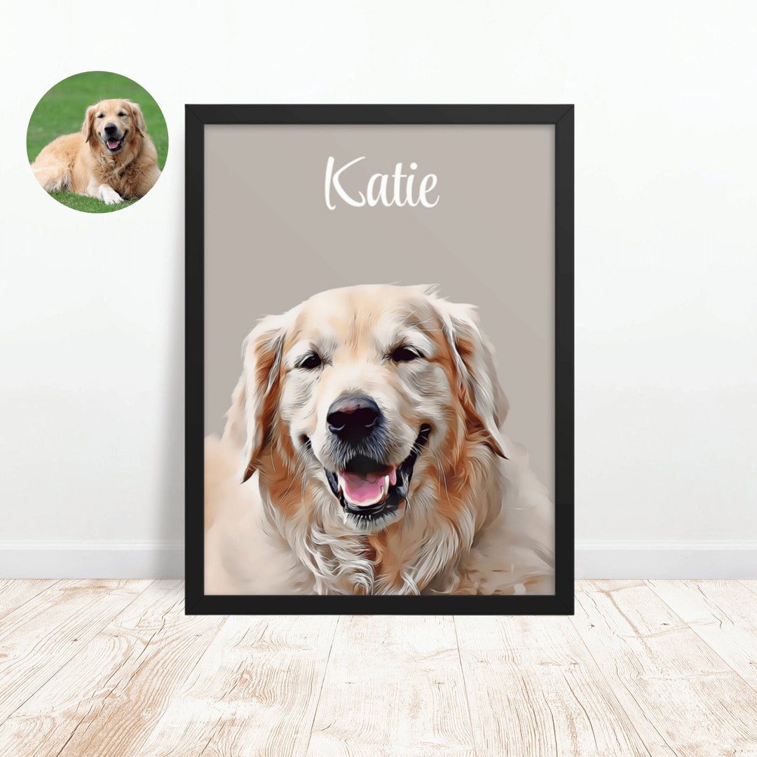 Personalized Pet Portraits From Your Pet Photo ,digital Dog Portraits ...