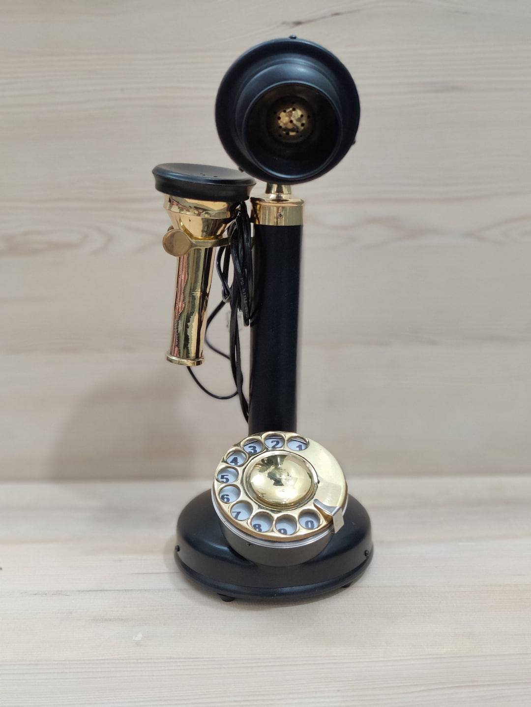 Candlestick Telephone Black Brass Old Style Telephone Vintage ...