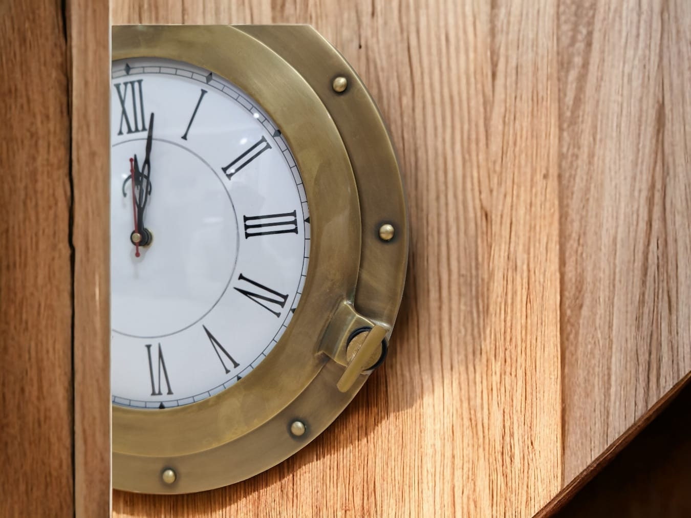 Antique Brass Nautical Maritime Ship's & Boat Clock Marine Time Beach ...