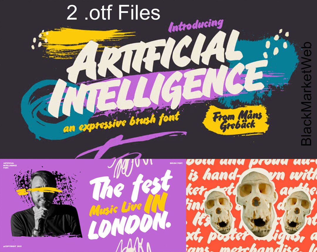 Artificial Intelligence Font Family .OTF Files Regular - Etsy