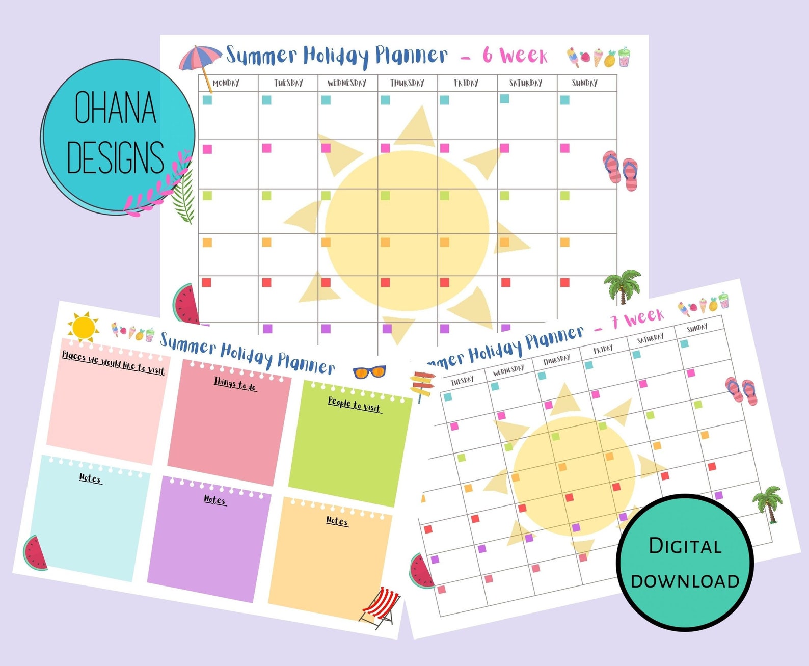School Holiday Planner, Summer Planner, Summer Activities Planner ...