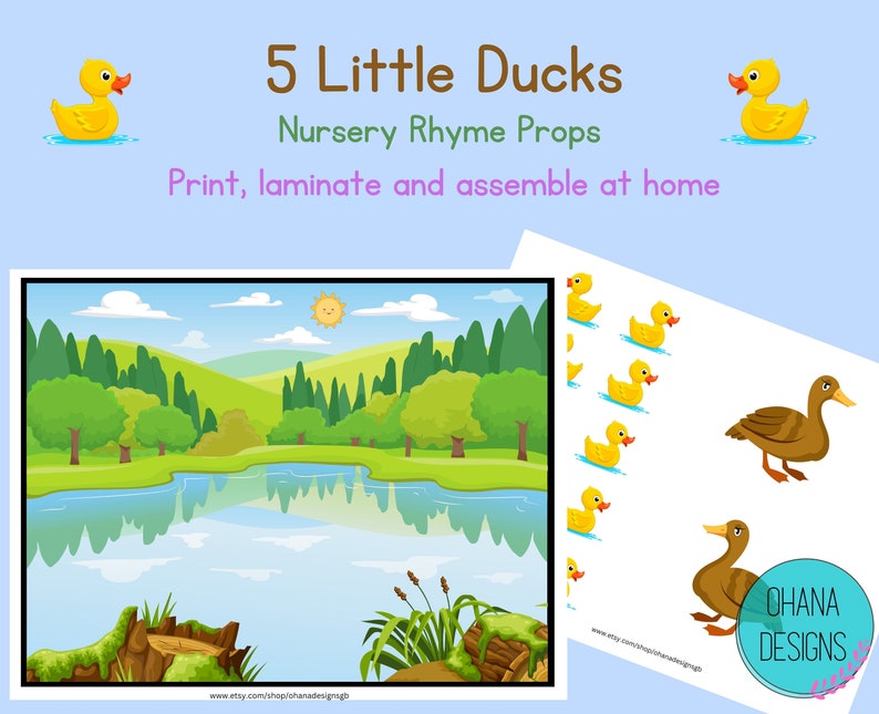 Childrens Nursery Rhyme, 5 Little Ducks, Early Learning, EYFS Resources ...