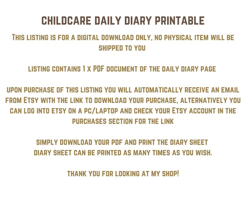 Childcare Daily Diary Sheet, Childminder Daily Diary Record, Childcare ...