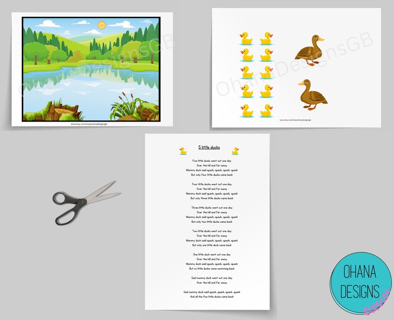 Childrens Nursery Rhyme, 5 Little Ducks, Early Learning, EYFS Resources ...