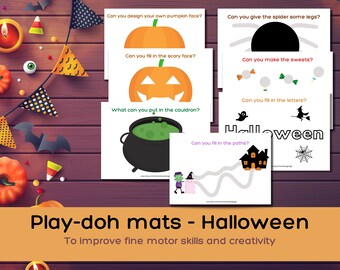 Halloween Playdoh Mats - Etsy