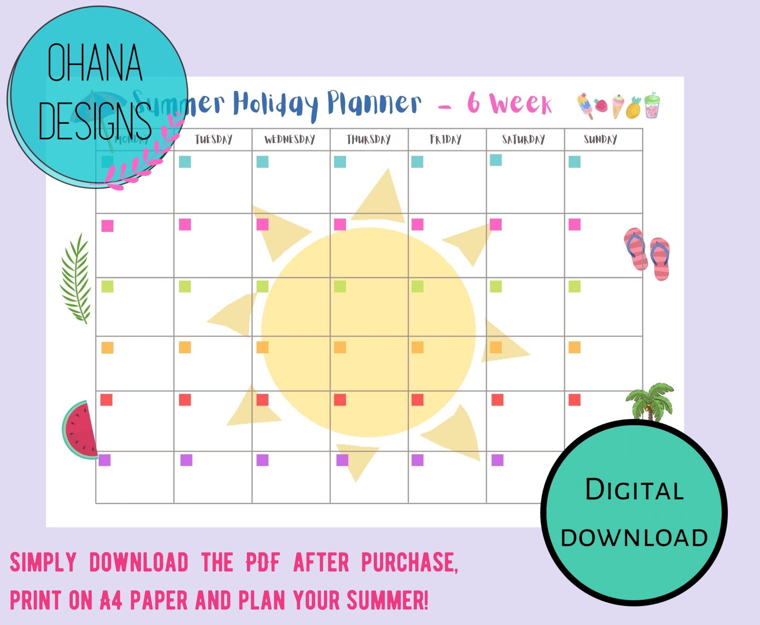 School Holiday Planner, Summer Planner, Summer Activities Planner ...