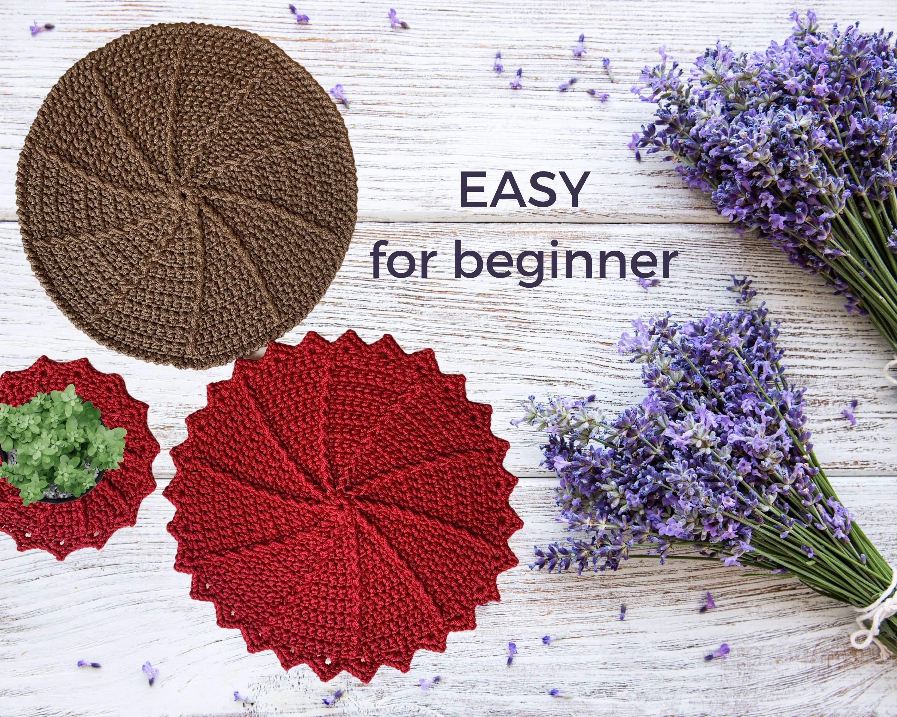 Easy Crochet Pattern for Drink Coaster Crochet Gift for Mom - Etsy