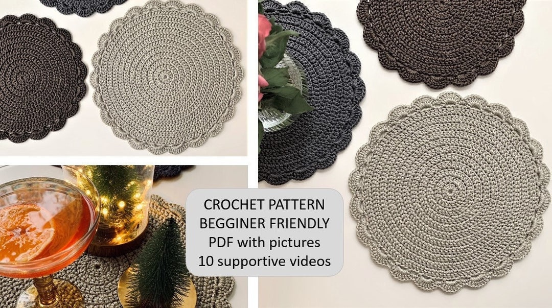 Easy Crochet Pattern for Drink Coaster Crochet Gift for Mom - Etsy