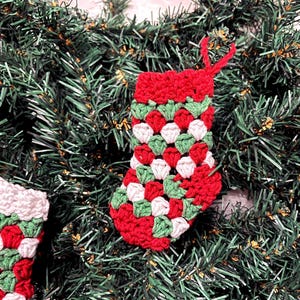 Christmas Stocking Crochet Pattern Ornament Granny Ruth Stocking Easy ...