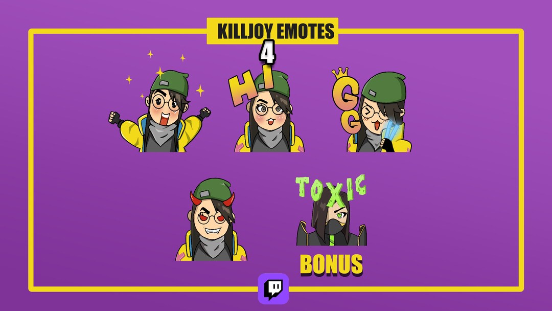 Killjoy Valorant Emote Set / Twitch Emote Pack / Emoji /discord ...
