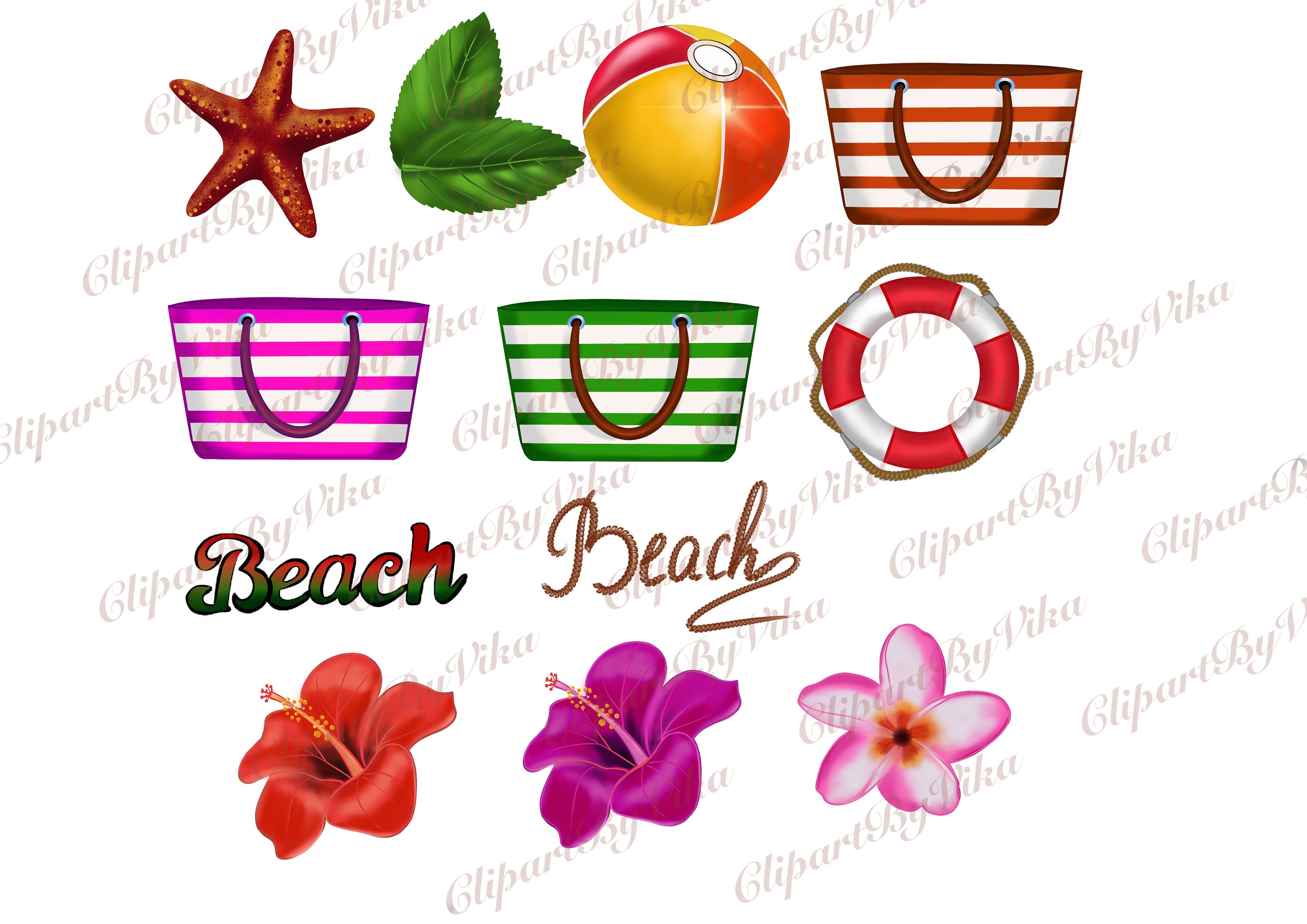 Summer Clip Artgirls on the Beach Clipartvacation Clipart - Etsy