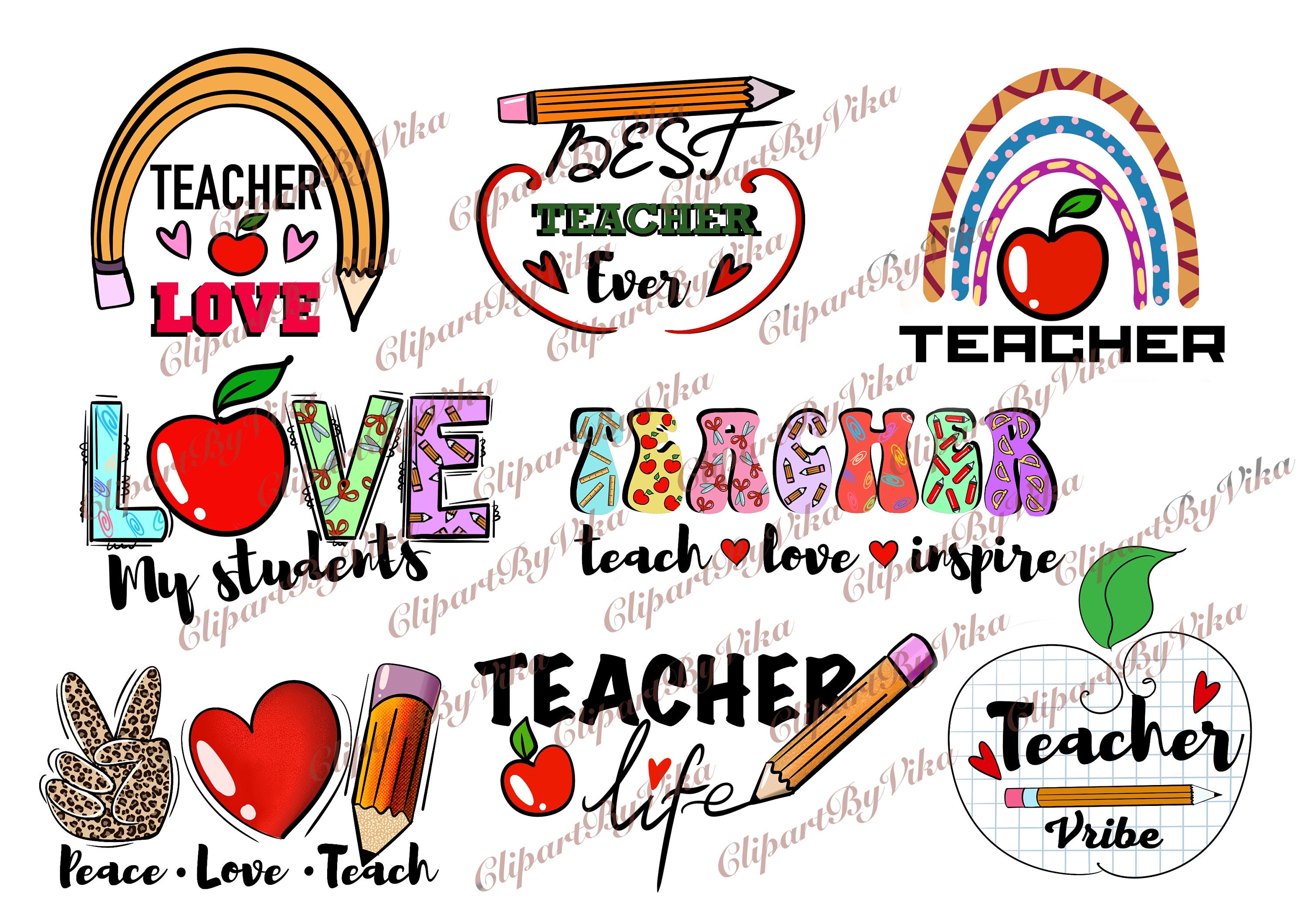 8 PNG Files Teacher. Png File School Teacher Bundle Png. - Etsy