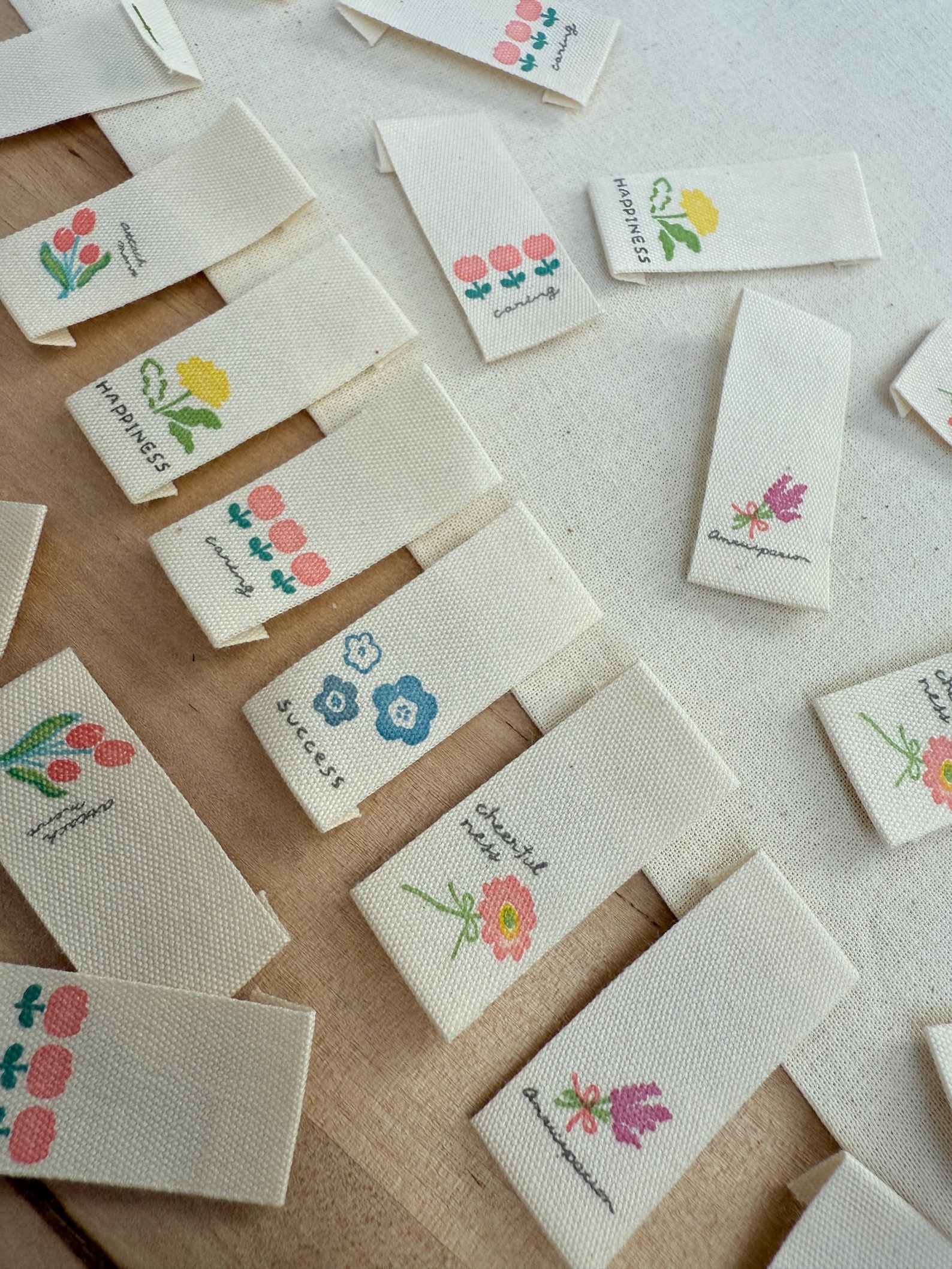 Floral Cotton Fabric Labels, Sewing Tags - Etsy
