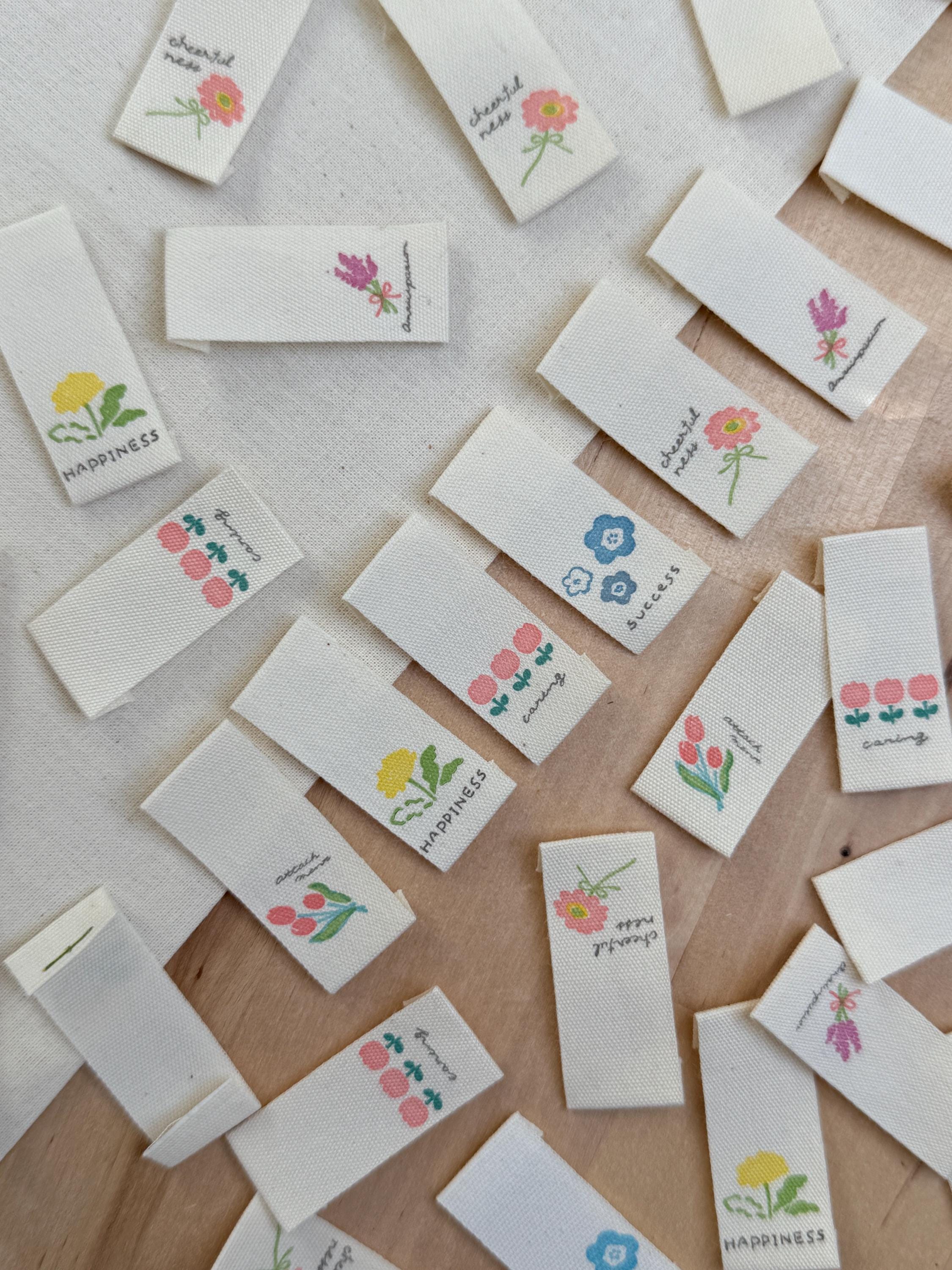 Floral Cotton Fabric Labels, Sewing Tags - Etsy