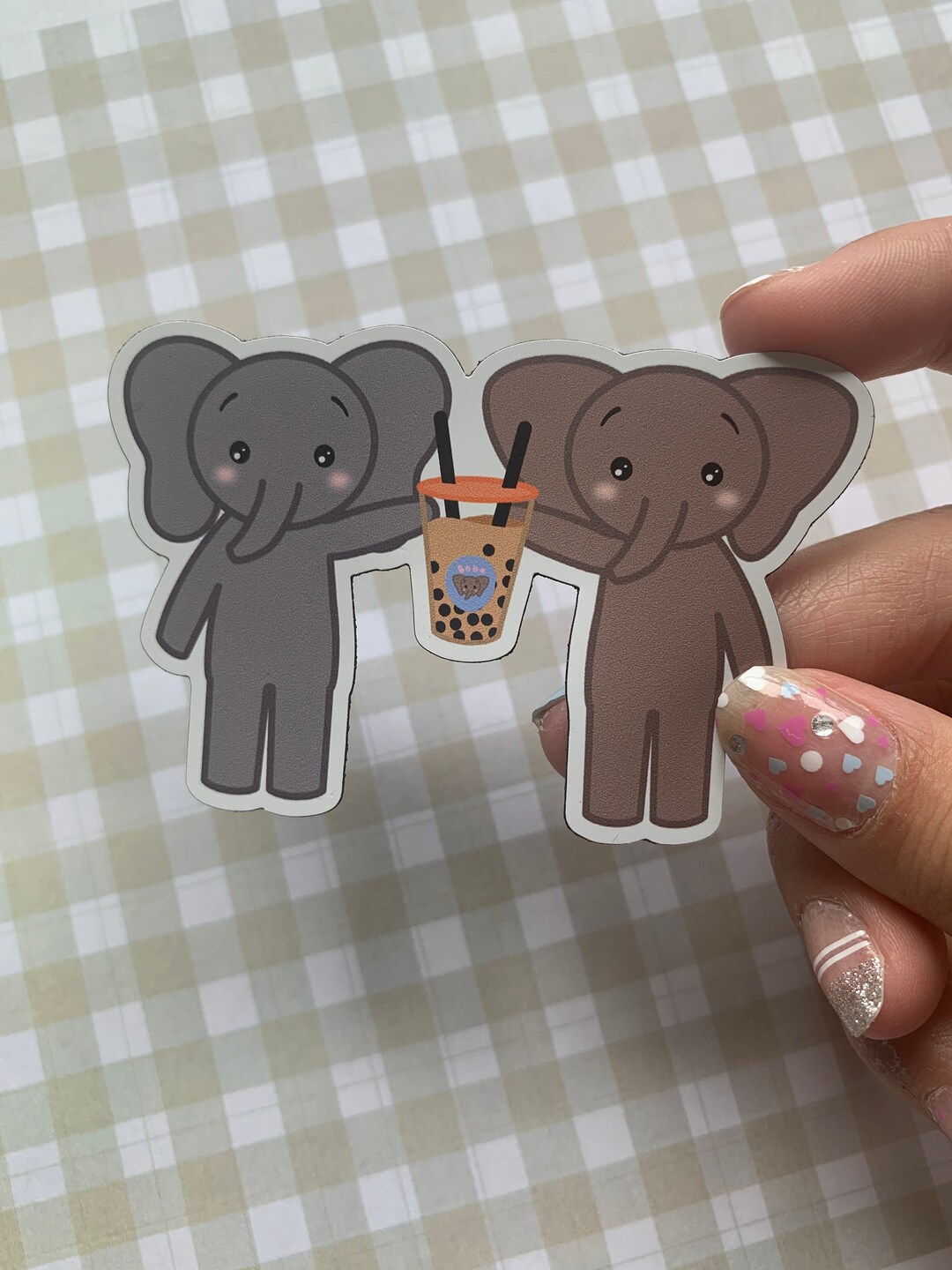 Bubble Tea Koazy and Klaire the Elephants Magnet - Etsy
