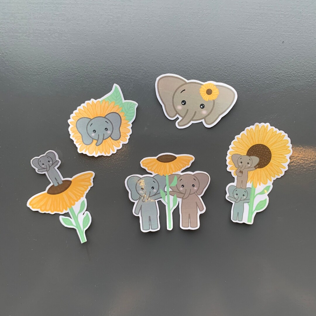 Sunflower Koazy and Klaire the Elephants Sticker Pack 5.0 holo or ...