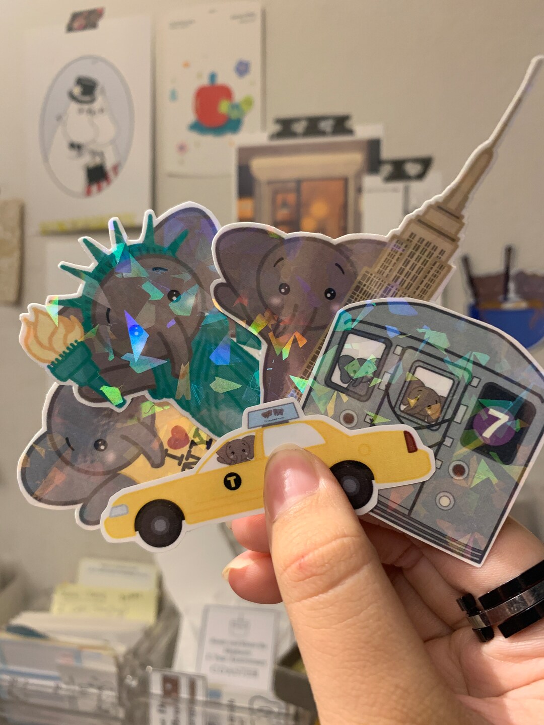 NYC Koazy and Klaire the Elephants Sticker Pack holo or - Etsy