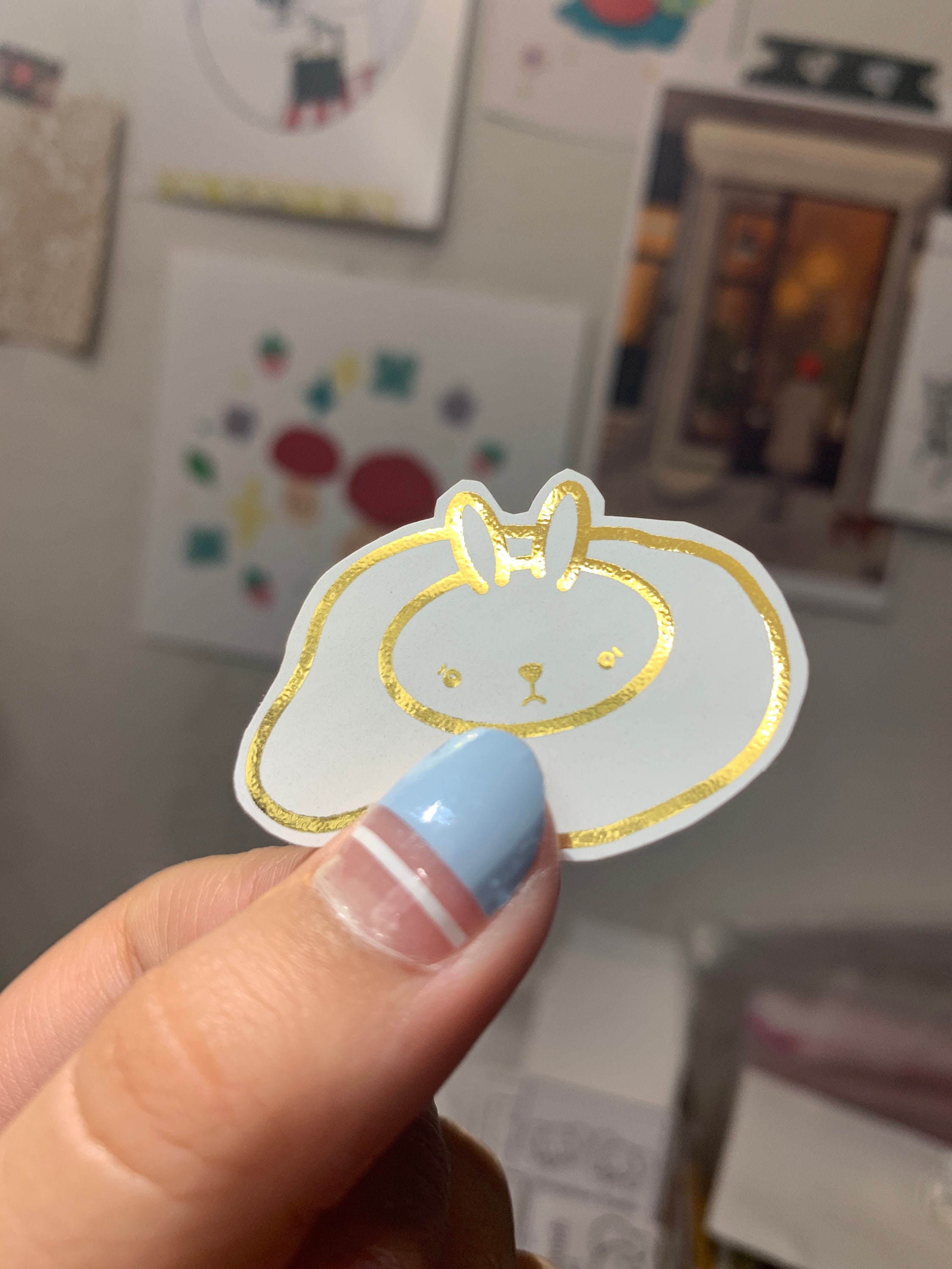 Foiled Animal Egg Vinyl Sticker Pack gold or Silver 1 Year Anniversary ...