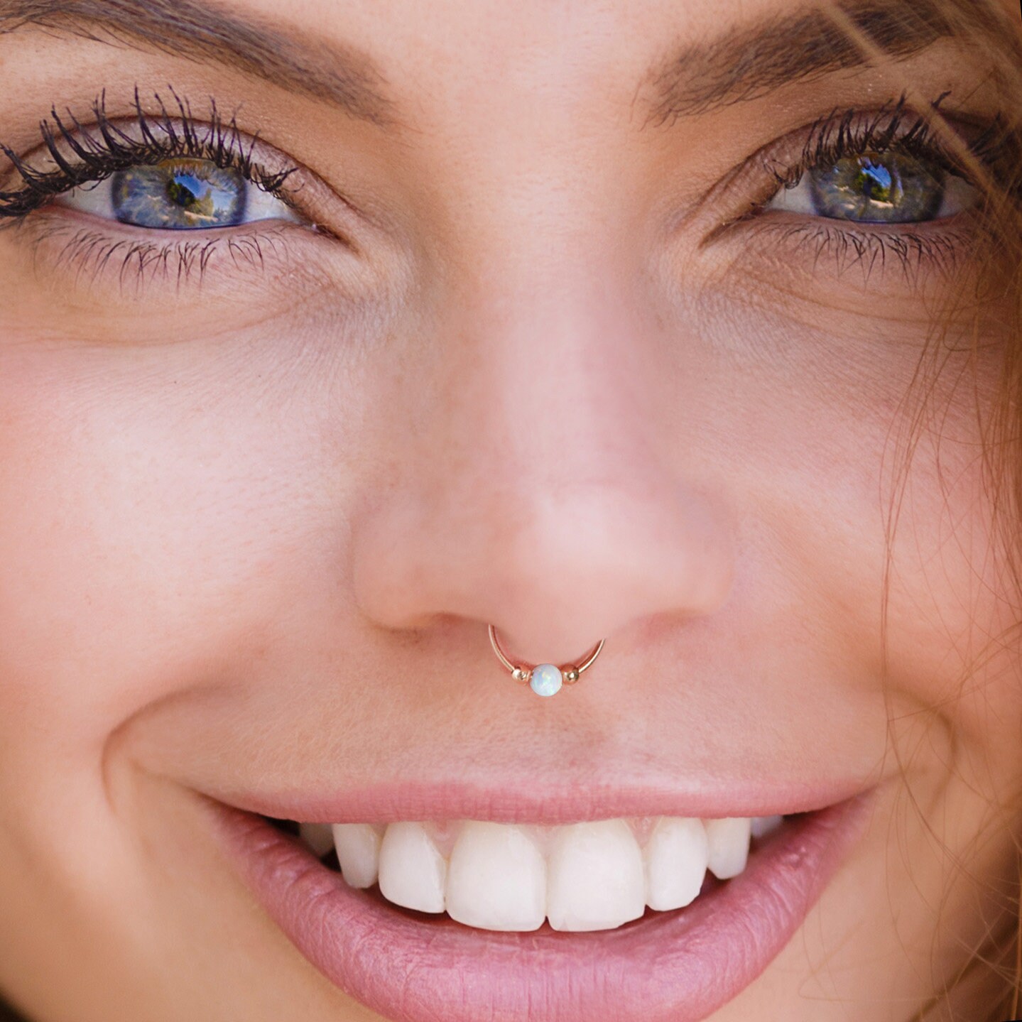 Gold Septum Piercing Handmade 14k Gold 20 Gauge Septum Hoop ...