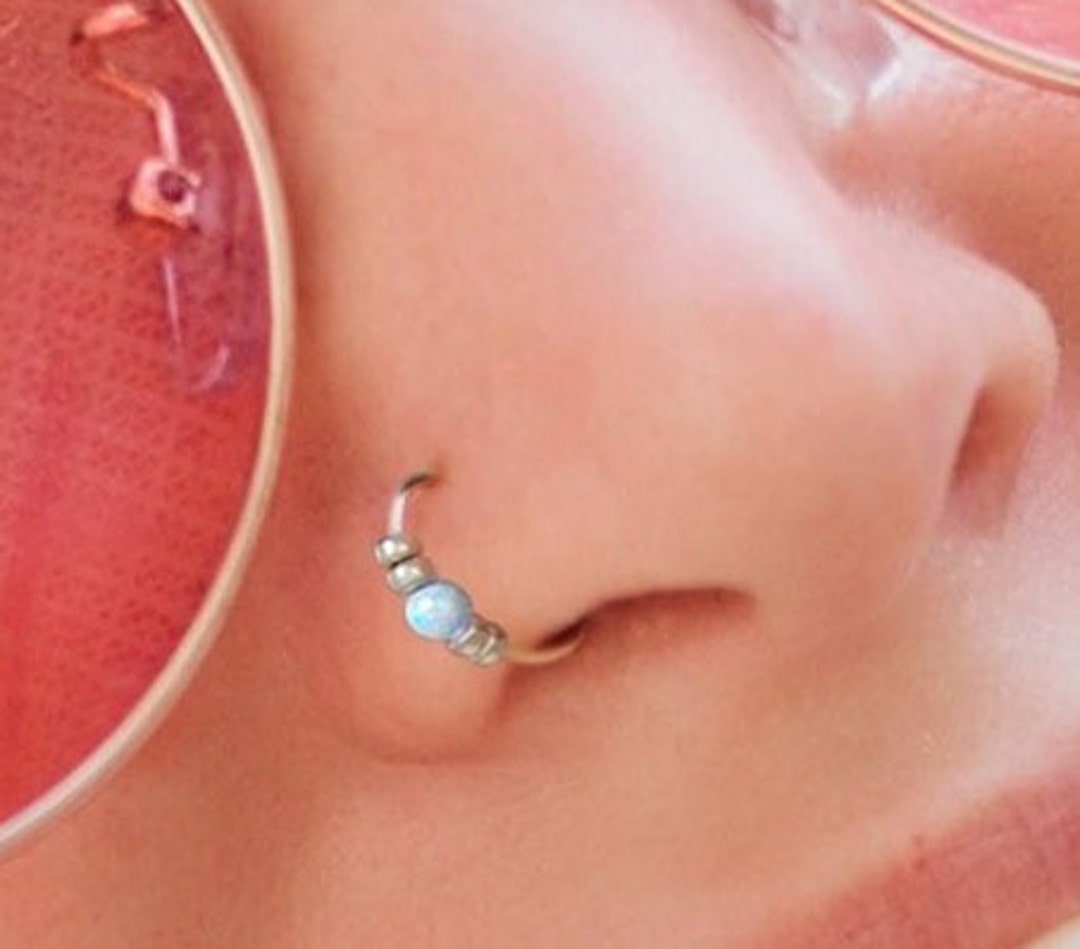 Gold Fake Nose Ring - Handmade 14k Gold Clip on Nose Ring With a 2mm ...