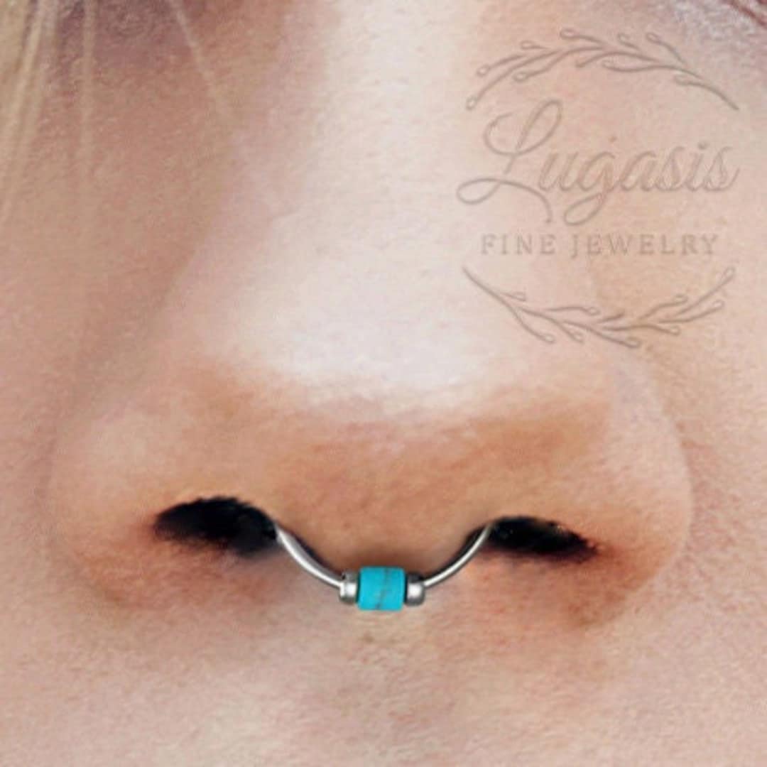 Silver Septum Piercing - Handmade Sterling Silver Septum Ring With a ...