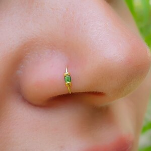 Tiny Nose Ring 7mm 24 Gauge 14K Gold Filled Nose Piercings - Etsy