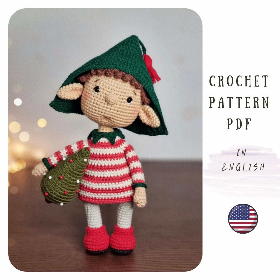 Crochet Elf Doll Pattern: Christmas Santa's Helper (PDF Pattern) - Etsy