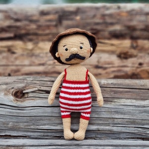 Crochet Pattern for Swimmer Doll, Crochet Man, PDF English Amigurumi ...
