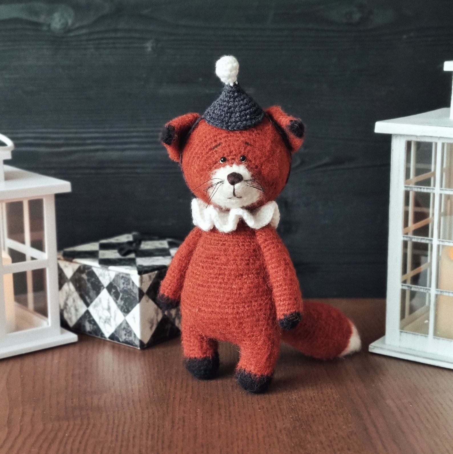 Crochet Fox Amigurumi Pattern: With Hat and Balloons (PDF) - Etsy