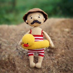 Crochet Pattern for Swimmer Doll, Crochet Man, PDF English Amigurumi ...