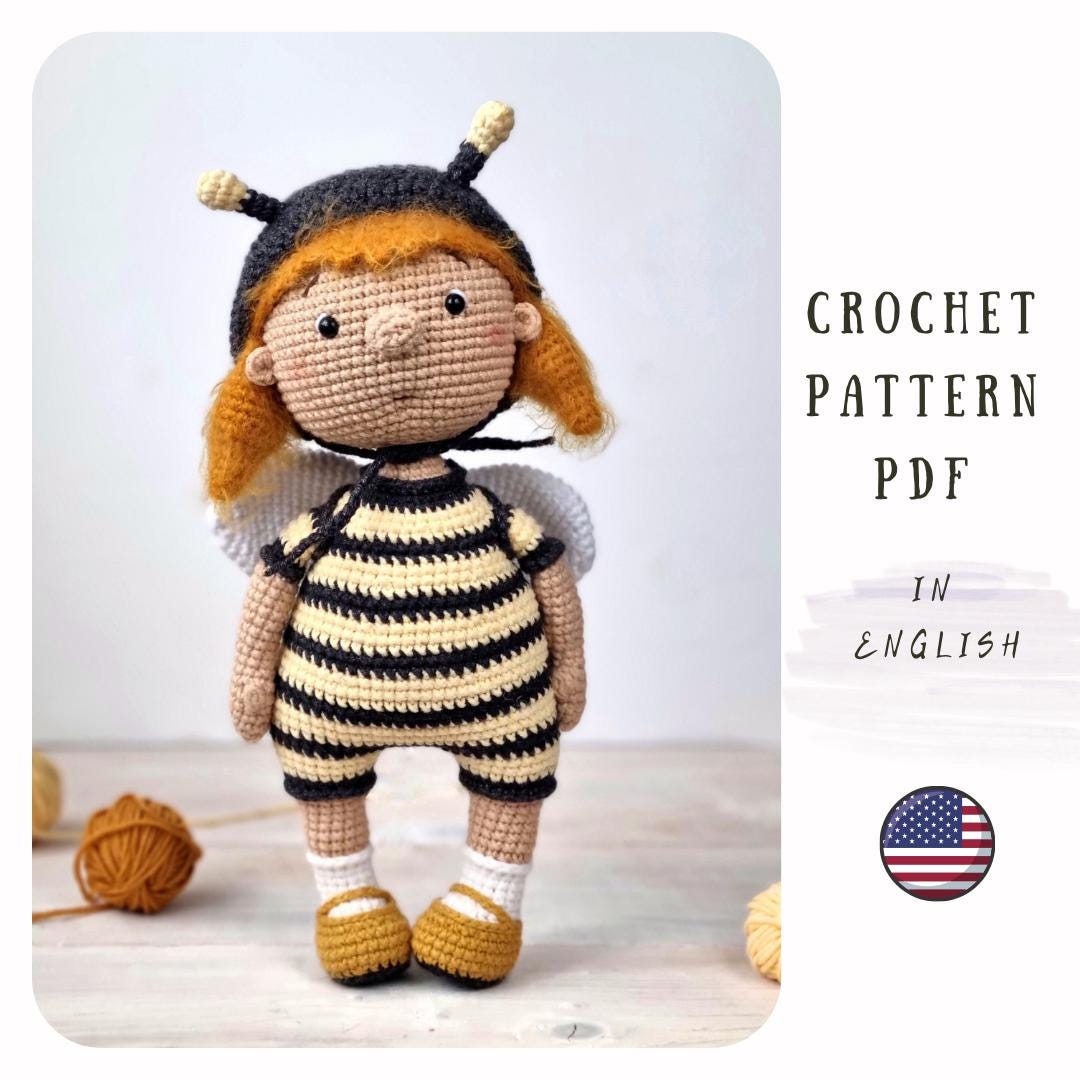 Crochet Bee Doll Pattern: Amigurumi Doll (PDF) - Etsy