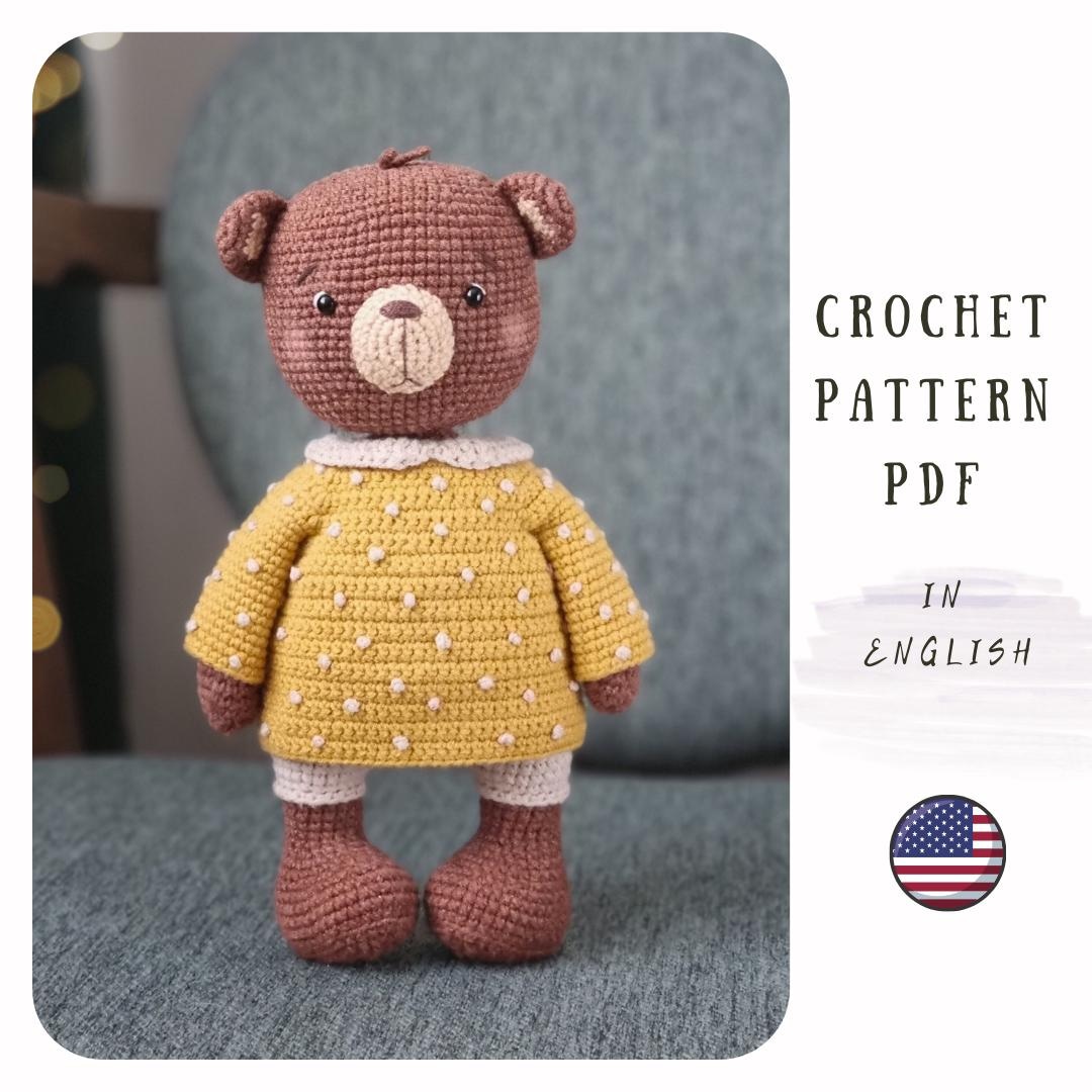 Amigurumi Crochet Bear Pattern PDF - Etsy