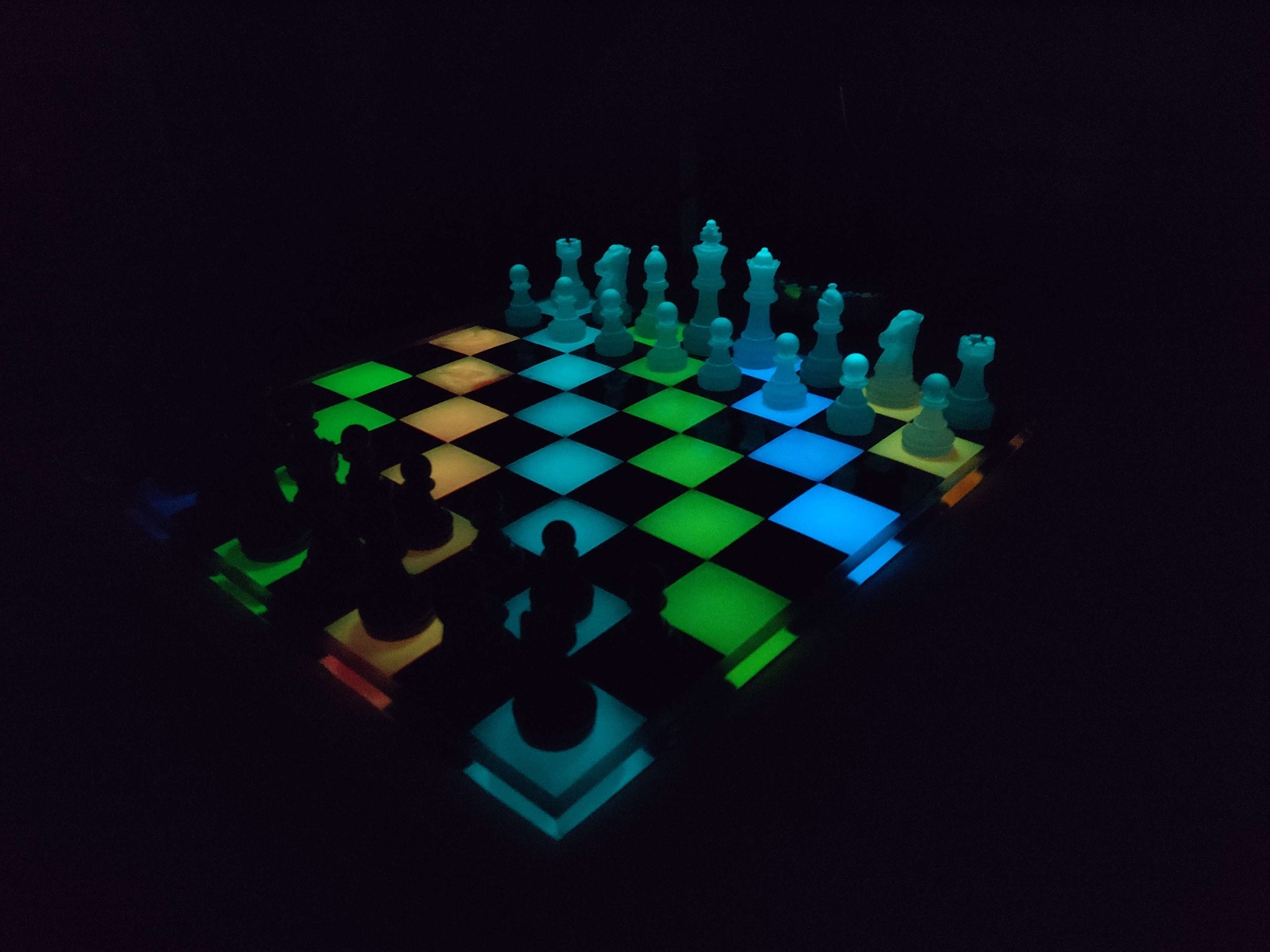 Glow in the Dark , Resin Chess Set , Creative Homemade - Etsy