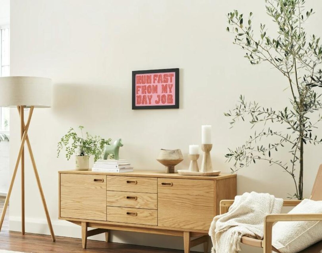 Run Fast From My Day Job Print | Work Quote Wall Art | Funky Graphic ...