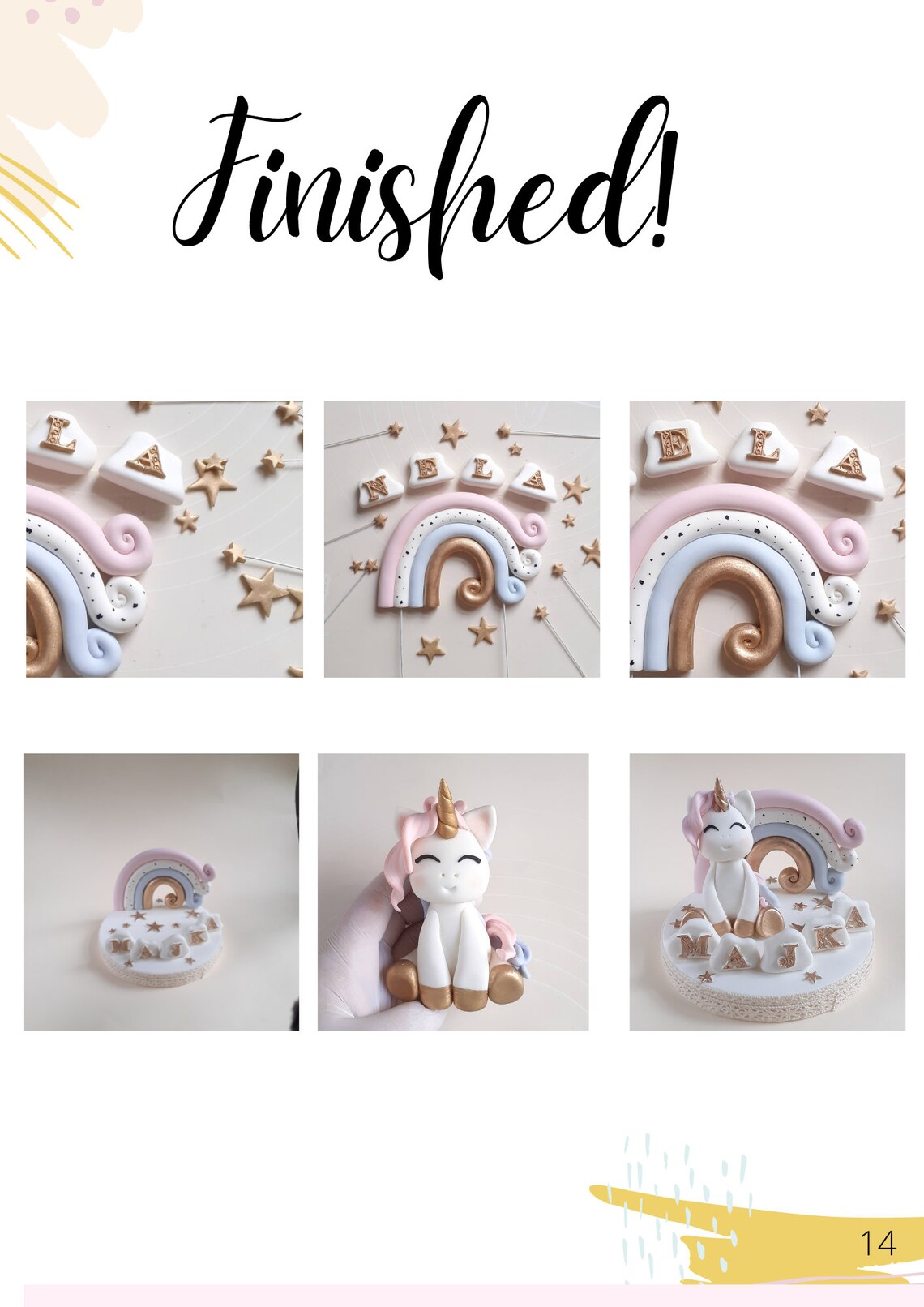 Rainbow Cake Topper Tutorial. Detailed Tutorials Whit Templates ...