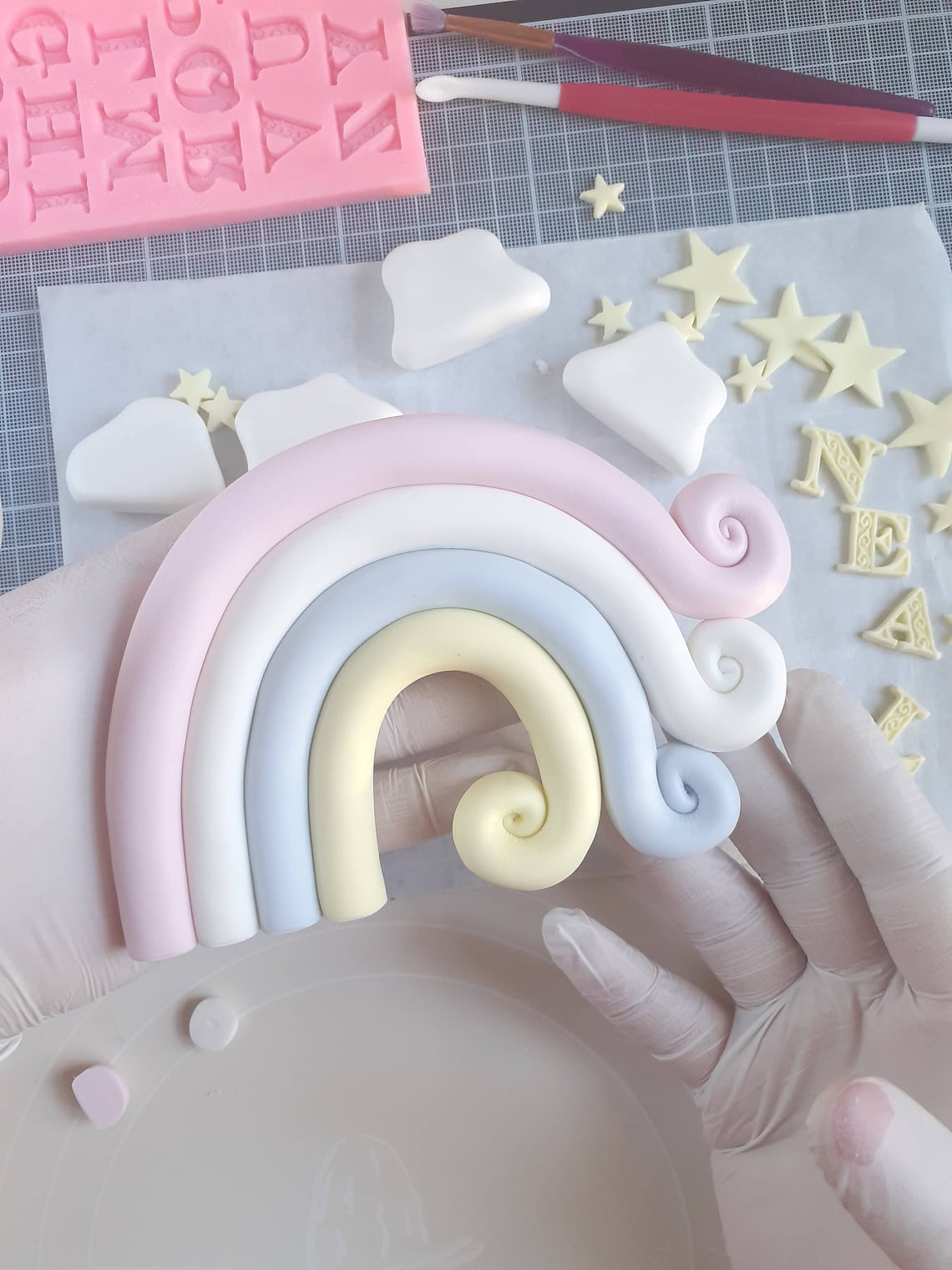 Rainbow Cake Topper Tutorial. Detailed Tutorials Whit Templates ...