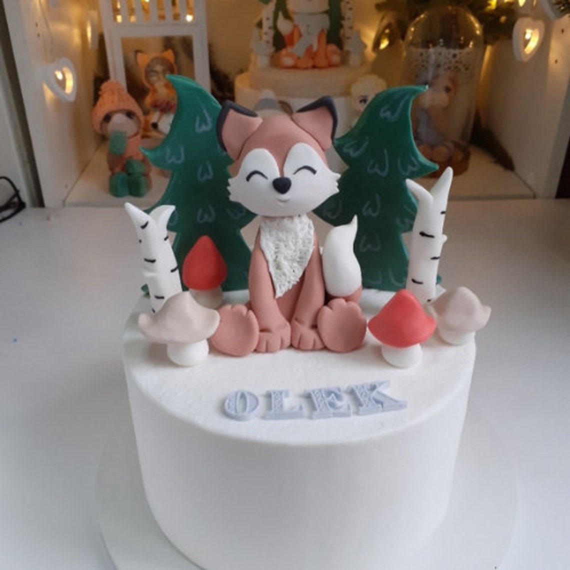 Make Your Fondant Forest Birthday Cake Decorations. Topper Tutorial ...